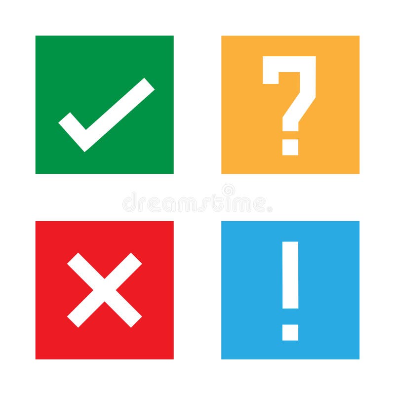 Yes Check No Question Mark Vector Illustration Stock Vector ...