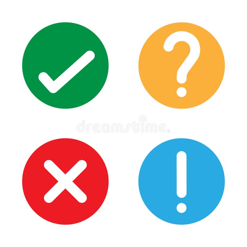 Yes Check No Question Mark Vector Illustration Stock Illustration ...