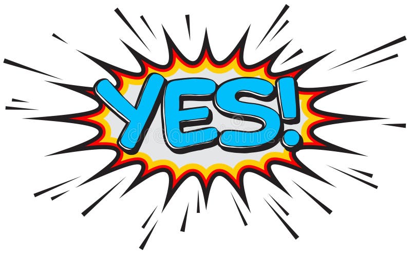 Yes! (Comic Book Design) stock illustration. Illustration of comic ...
