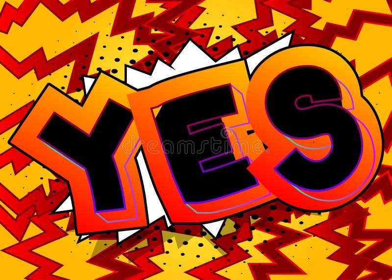 Yes. Comic Book Word Text on Abstract Comics Background Stock Vector ...