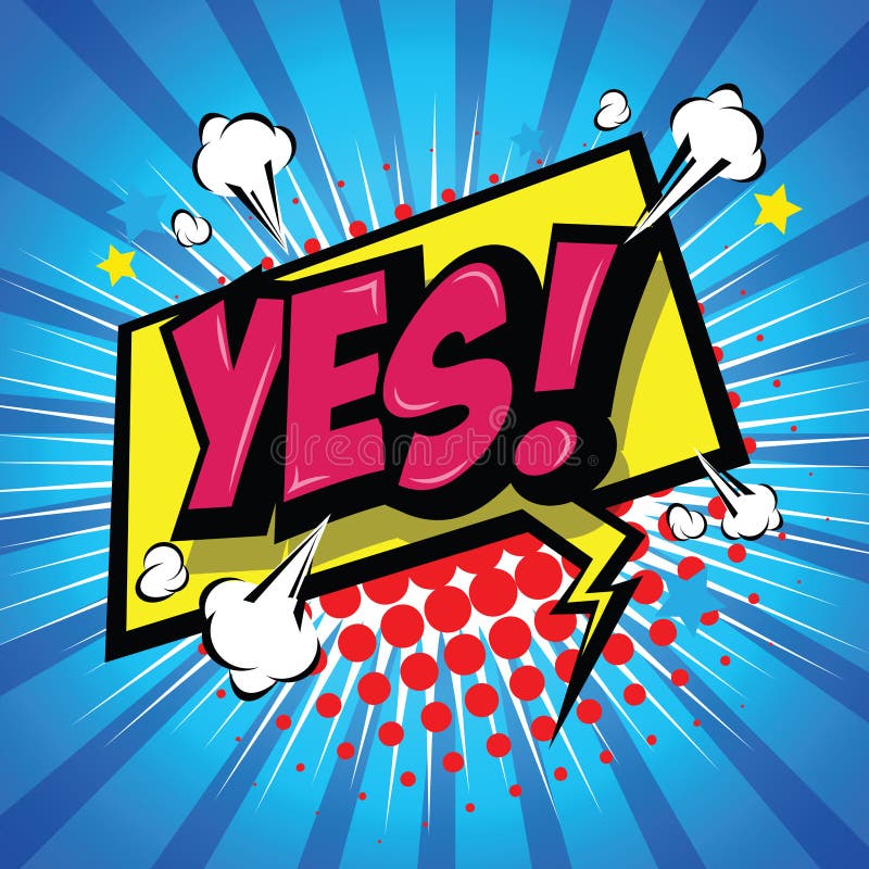 Yes Comic Speech Bubble Cartoon Stock Illustrations – 1,094 Yes Comic ...