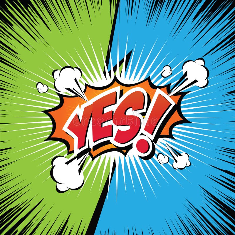 Yes! Comic Speech Bubble, Cartoon Stock Vector - Illustration of ...