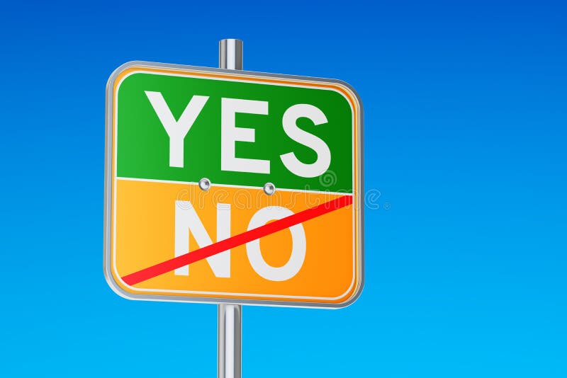 Yes Concept on the Road Signpost Stock Illustration - Illustration of ...