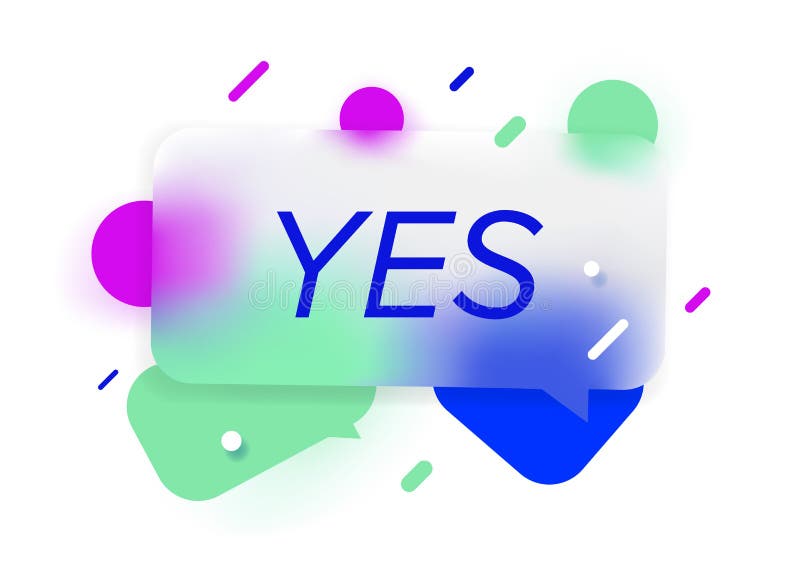 Yes in Design Banner. Vector Template for Web, Print, Presentation ...