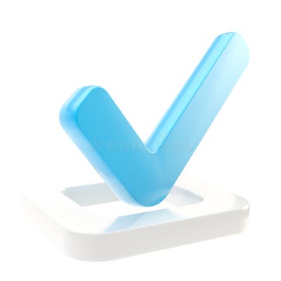 Yes Done Tick Over Check Box Isolated Stock Photo - Image of background ...