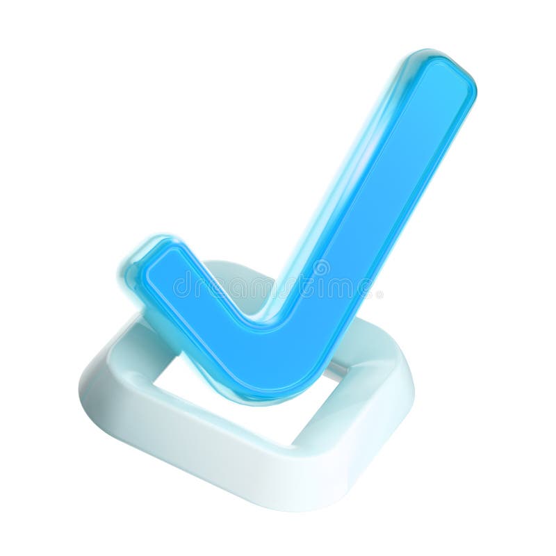 Yes Done Tick Over Check Box Isolated Stock Illustration - Illustration ...