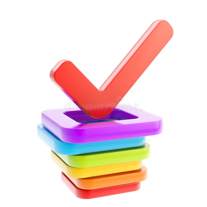 Yes Done Tick Over Stack of Check Boxes Stock Photo - Image of choose ...