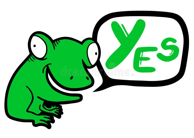 Yes frog stock vector. Illustration of language, rightly - 34023143
