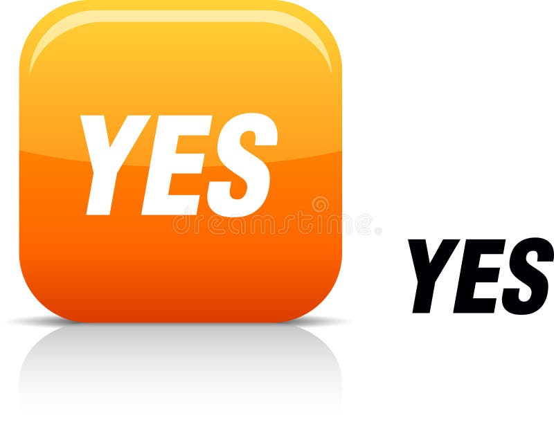 Yes icon. stock vector. Illustration of internet, shadow - 11944935