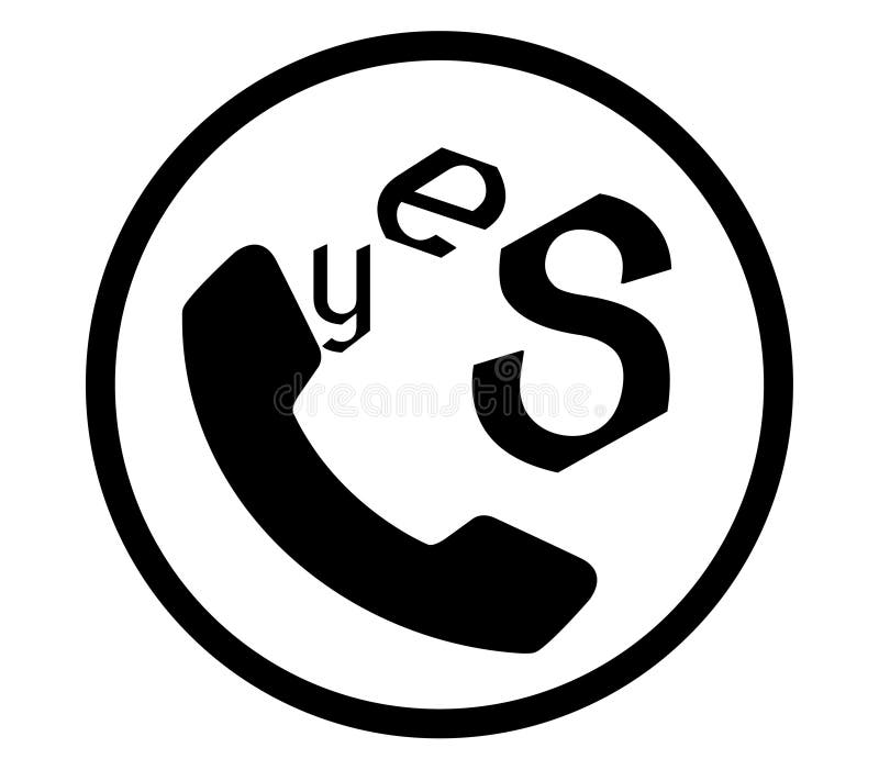 Yes Icon for Phone stock illustration. Illustration of internet - 82258140