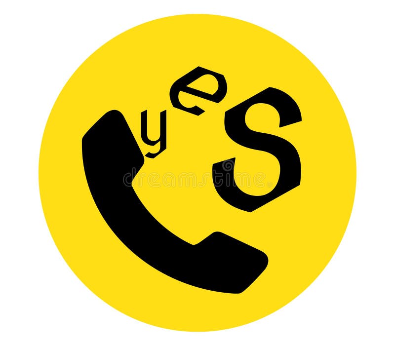 Yes Icon for Phone stock illustration. Illustration of button - 82258174