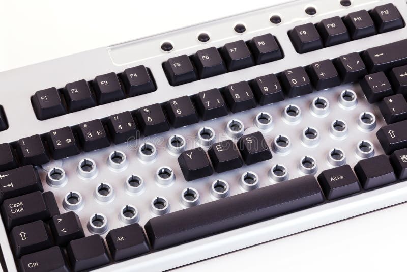 Yes keyboard stock photo. Image of button, gray, electronics - 18208856