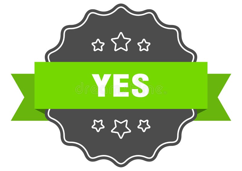 Yes label stock vector. Illustration of black, vector - 160027394