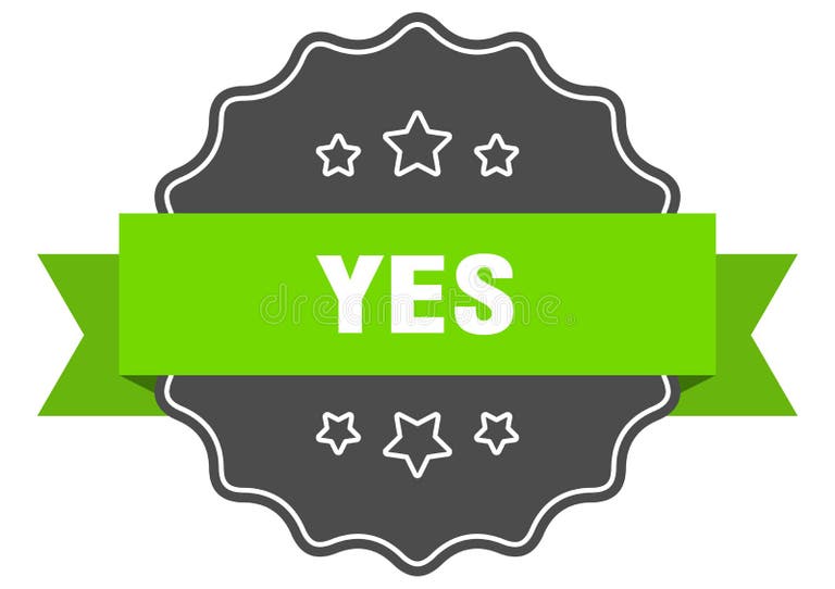 Yes label stock vector. Illustration of black, vector - 160027394