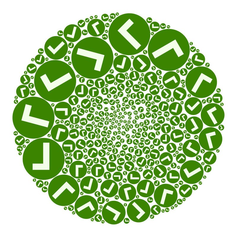 Yes Mark Icon Round Bubble Collage Stock Vector - Illustration of icon ...