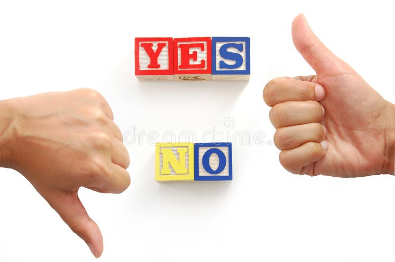 Yes and No - Voting, Poll or Survey Concept Stock Photo - Image of ...