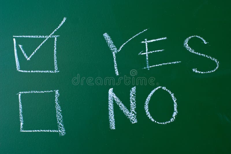 YES or NO stock image. Image of business, alphabet, blackboard - 13266757