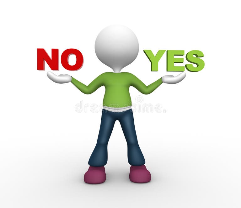 Yes No Cartoon Character Stock Illustrations – 686 Yes No Cartoon ...