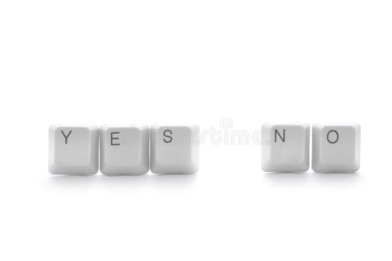 Computer Keyboard with Yes, No and Maybe Keys Stock Photo - Image of ...