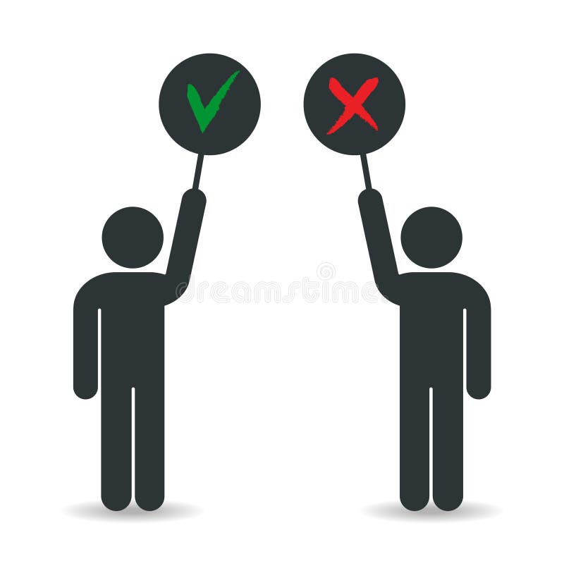 Agree/Disagree Decision Concept. Stock Illustration - Illustration of ...