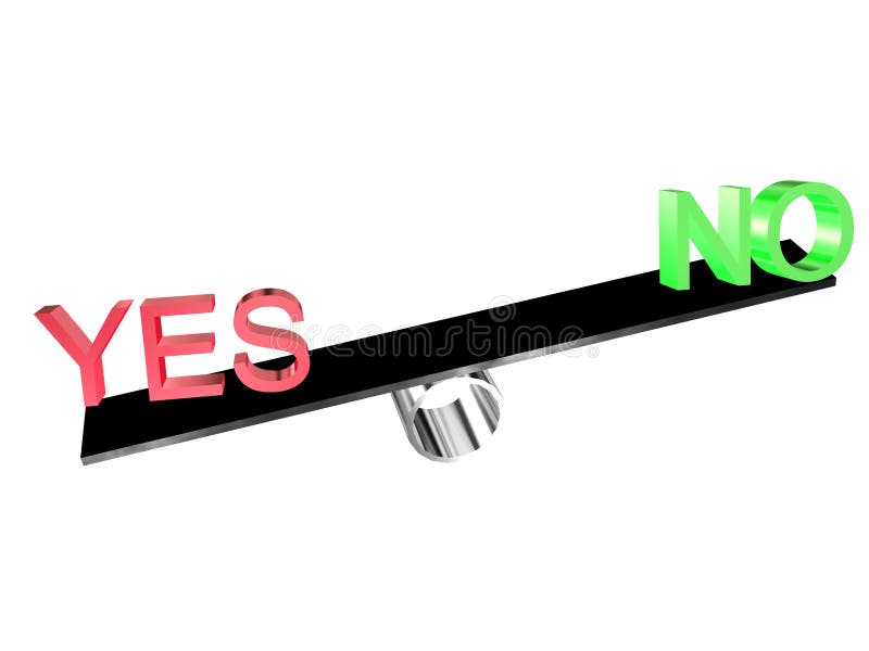 Yes-no balance stock illustration. Illustration of creative - 4731624