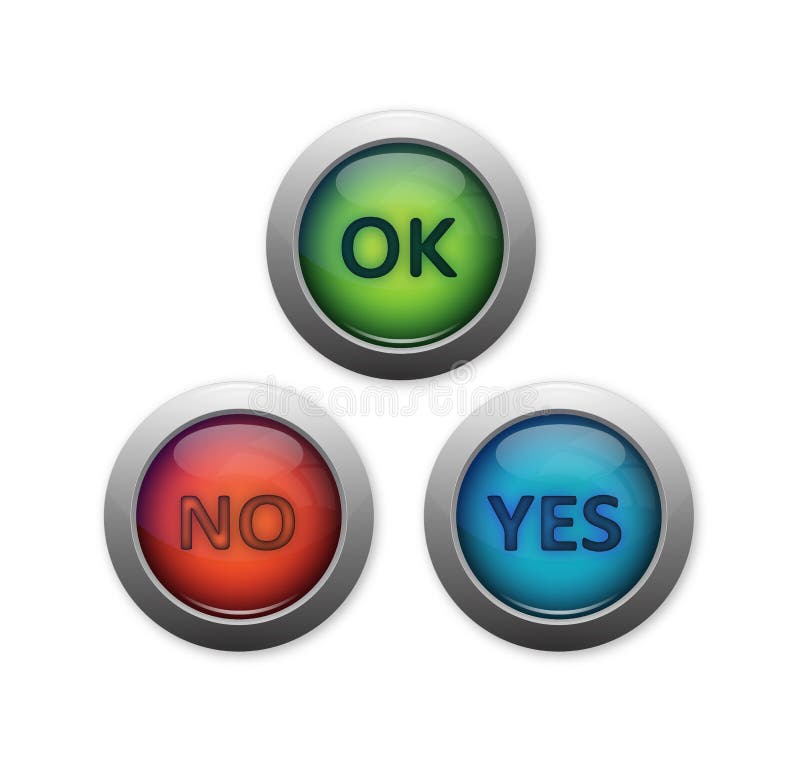 Yes and No Button stock vector. Illustration of white - 27708831 Yes and No Button stock vector. Illustration of white - 27708831