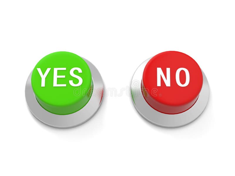 Yes&no button stock illustration. Illustration of positive - 78617152