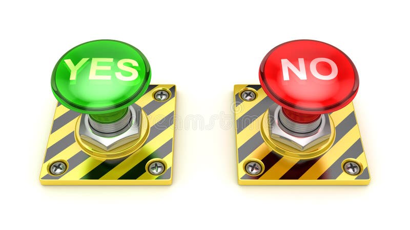 Yes No Button stock illustration. Illustration of decision - 114041420