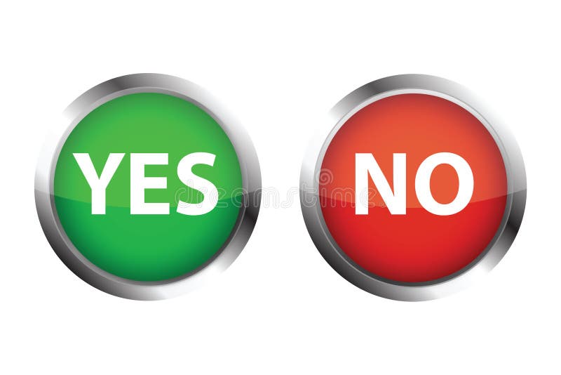 Yes and No icon. stock vector. Illustration of proceed - 11348636
