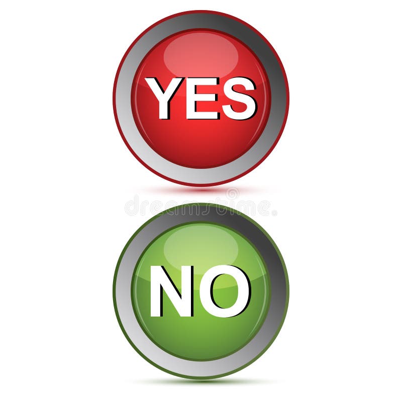 Check mark Yes and No stock vector. Illustration of decision - 23948695