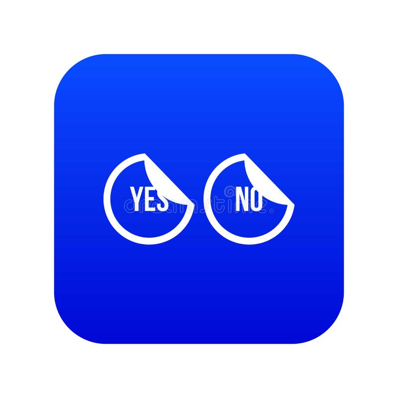 Yes and No Buttons Icon Digital Blue Stock Vector - Illustration of ...