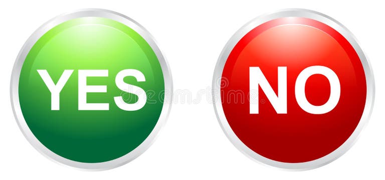 Yes and no buttons stock vector. Illustration of buttons - 32041705