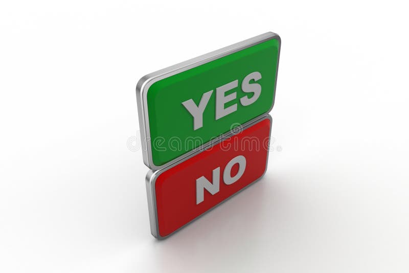 Yes no buttons stock illustration. Illustration of button - 71951833