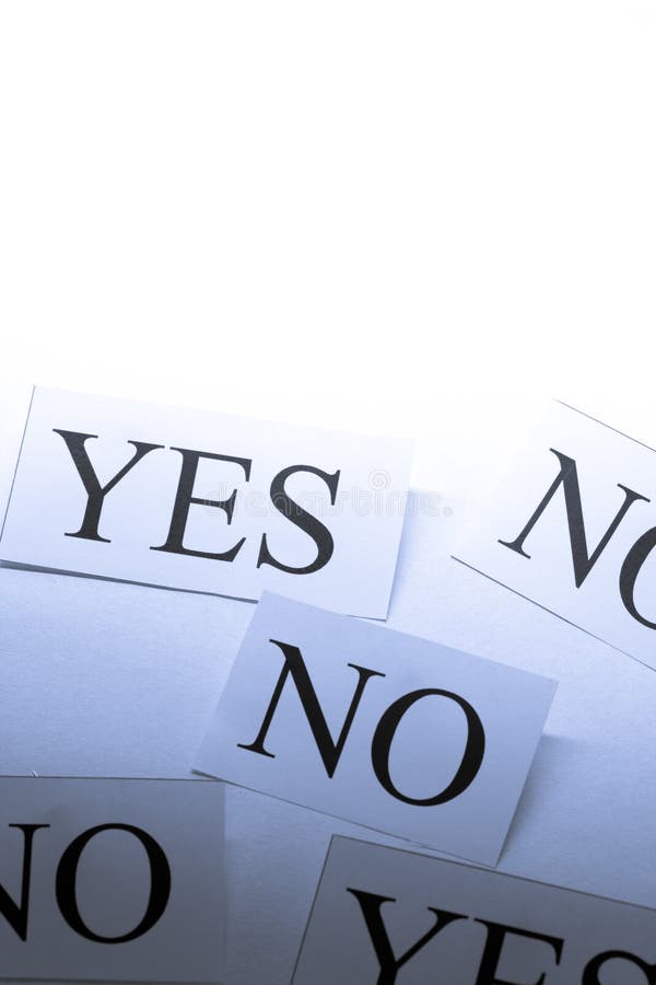Yes and No cards stock image. Image of banner, choice - 19081609
