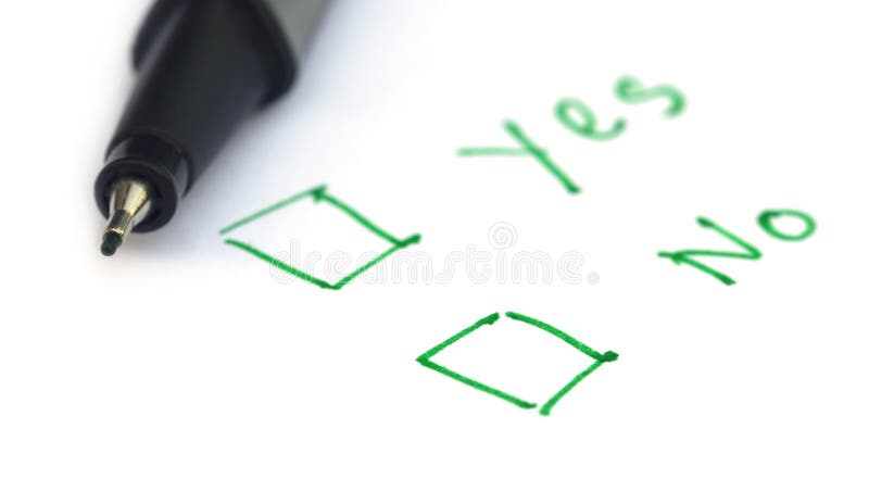 Yes and No Check box stock photo. Image of office, work - 42649808