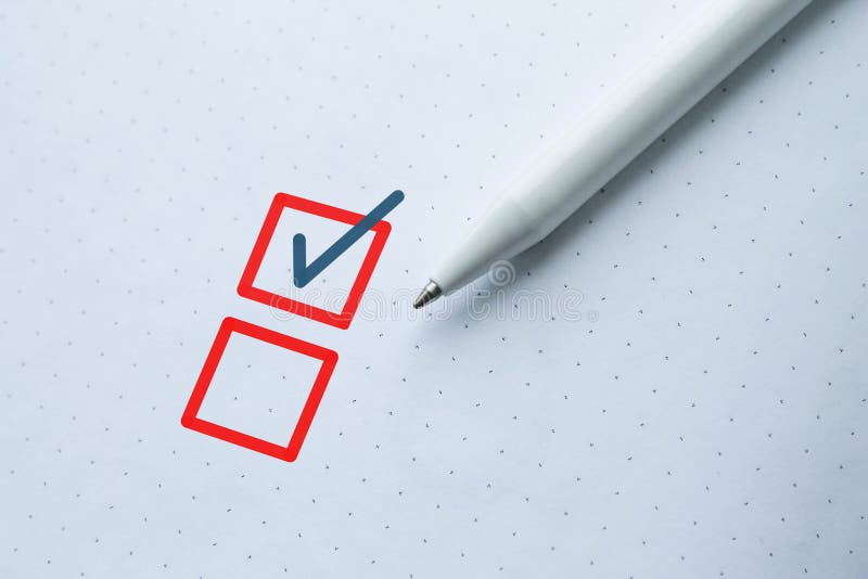 Yes and no, check box. stock photo. Image of concept - 178764182