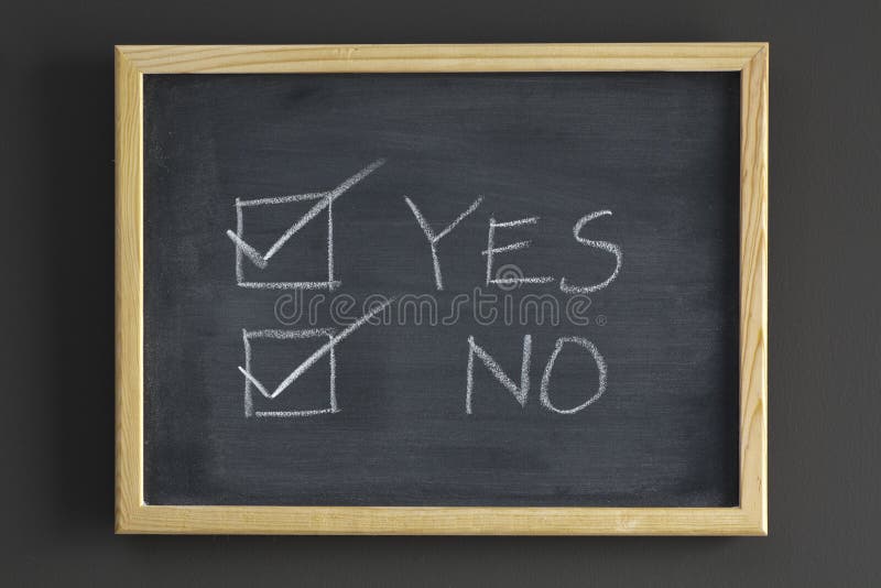 YES and NO Check Boxes on Blackboard Stock Photo - Image of concepts ... YES and NO Check Boxes on Blackboard Stock Photo - Image of concepts ...