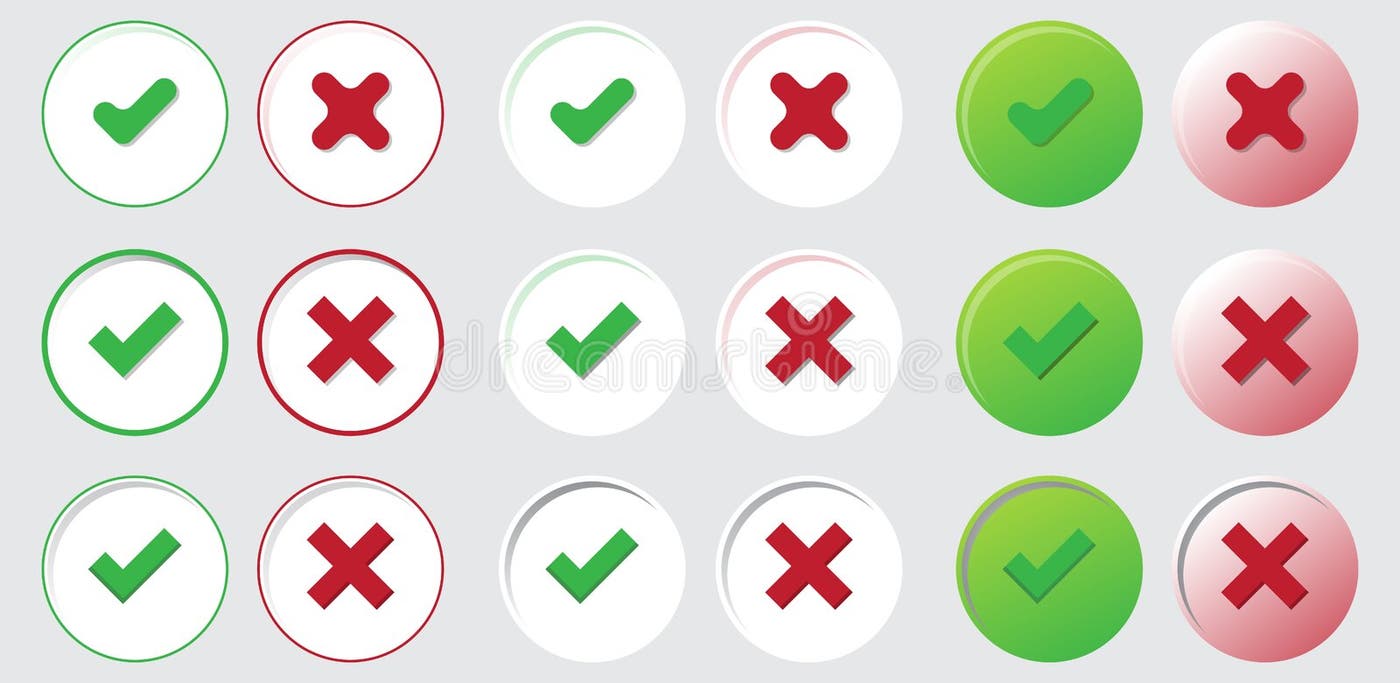 Yes No Symbol Positive Negative Icon Stock Illustrations – 2,983 Yes No ...