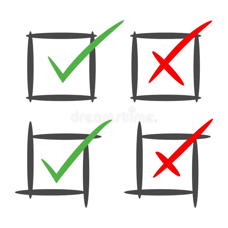 Yes or No Check List Box stock vector. Illustration of simple - 79142007