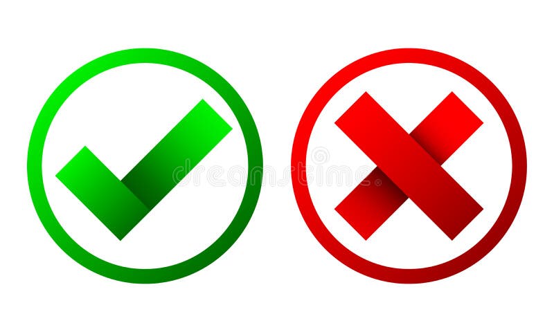 Yes and No Check Marks. Vector Illustration Stock Illustration ... Yes and No Check Marks. Vector Illustration Stock Illustration ...