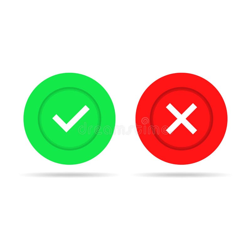 Yes and No Check Marks. Vector Illustration Stock Illustration ... Yes and No Check Marks. Vector Illustration Stock Illustration ...