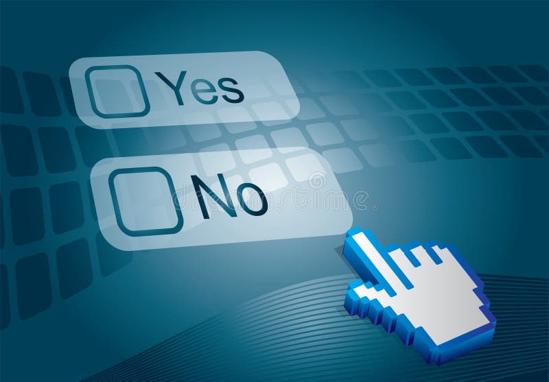 Yes, no choice stock vector. Illustration of decision - 18430093