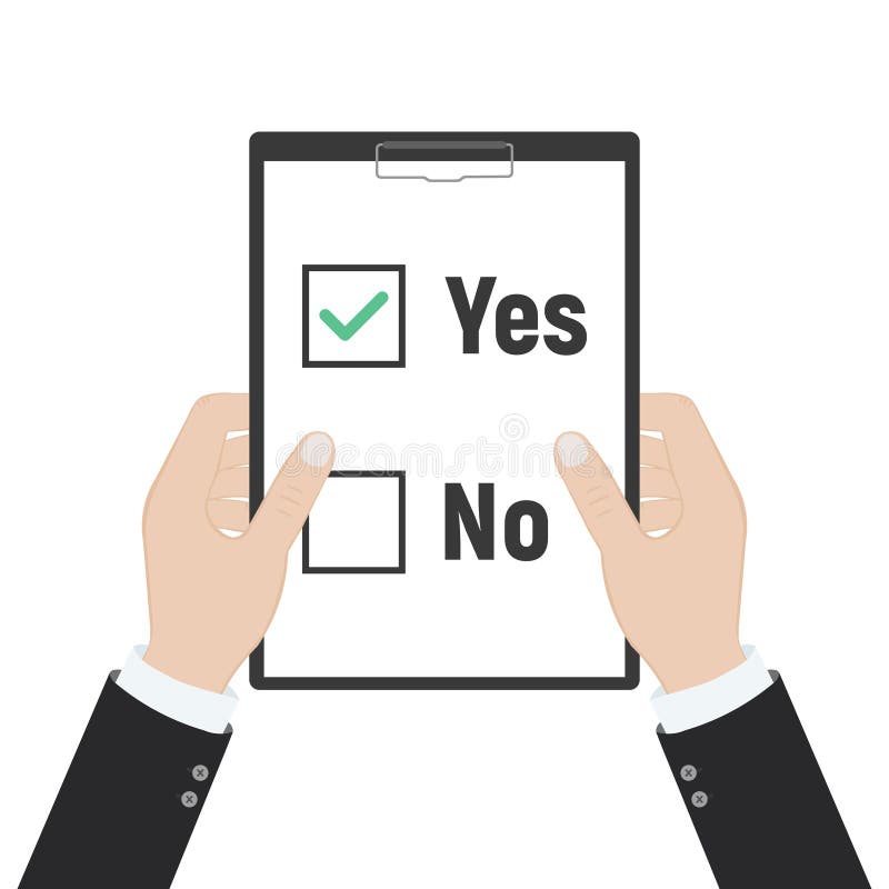 Choice Circled with Yes and No Options Stock Illustration ...