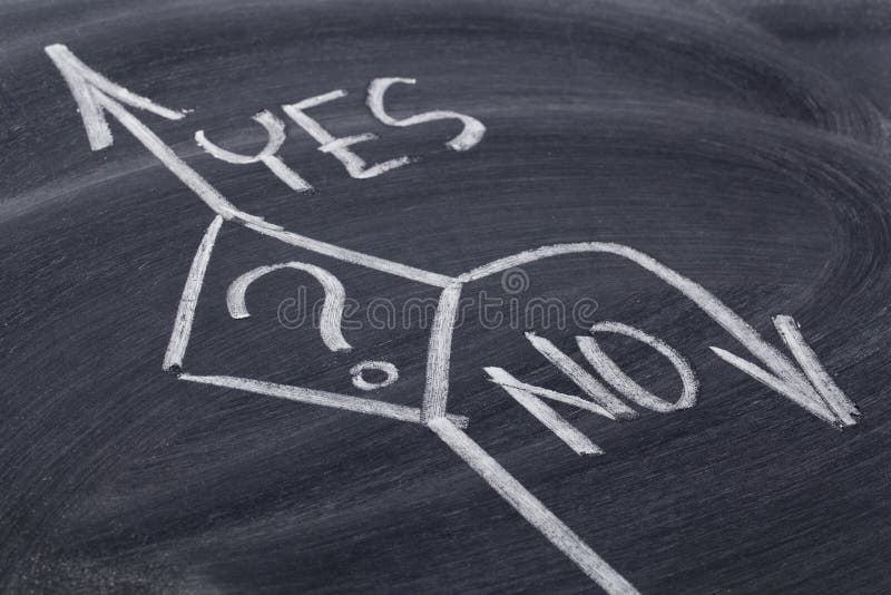 Doubts: Choice between Yes or No Stock Photo - Image of decision ...