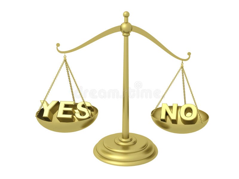 Words Yes No Balance Scales Stock Illustrations – 14 Words Yes No ...
