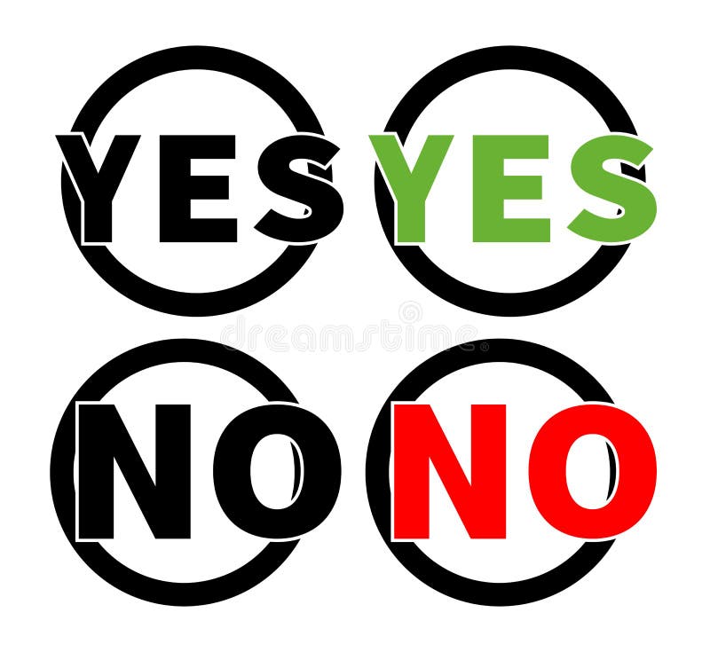 Yes No Icons Set Stock Illustrations – 634 Yes No Icons Set Stock ...