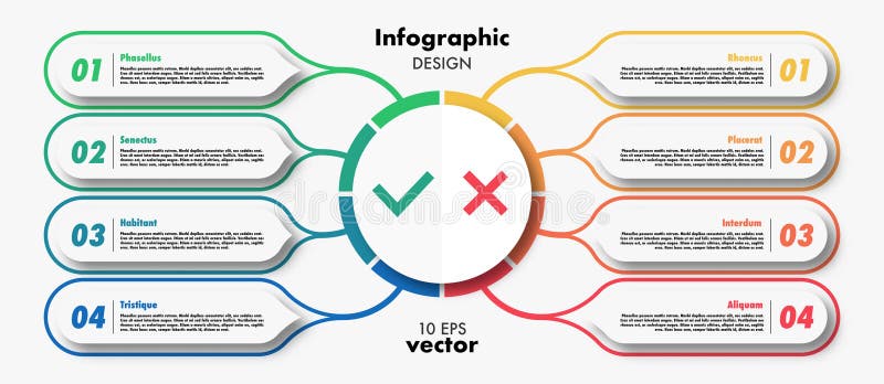 Yes and No Infographic Design Template Stock Vector - Illustration of ...