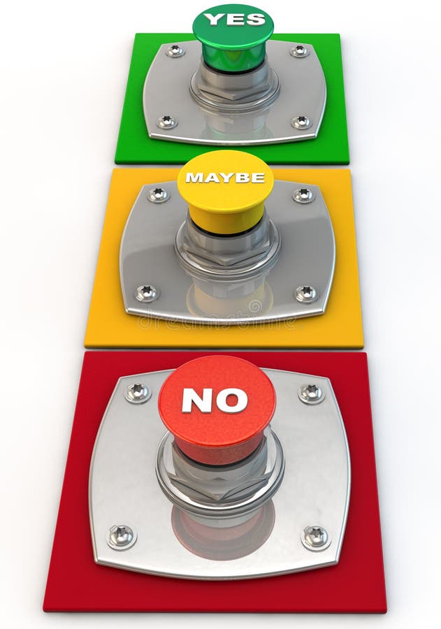 Yes No Maybe Button Stock Illustrations – 66 Yes No Maybe Button Stock ...