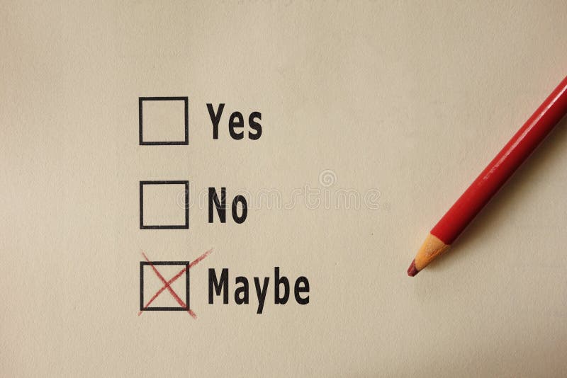 Yes, No and Maybe Check Boxes on Blackboard Stock Image - Image of poll ... Yes, No and Maybe Check Boxes on Blackboard Stock Image - Image of poll ...