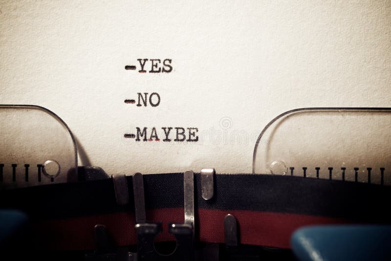 Yes, no, maybe words stock image. Image of text, retro - 197452399
